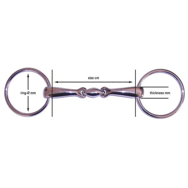 Lorina Copper Roller D Ring Race Snaffle Aids Steering Promote Salivation 5 - 6 - Cork Farm ...