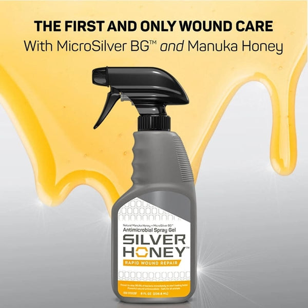 Absorbine Silver Honey Spray Gel Rapid Wound Repair Manuka Honey ...