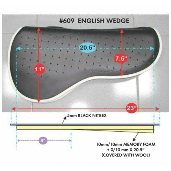 Cavallo English Wedge All Purpose Rear Riser Raised Back Foam Saddlepad ...