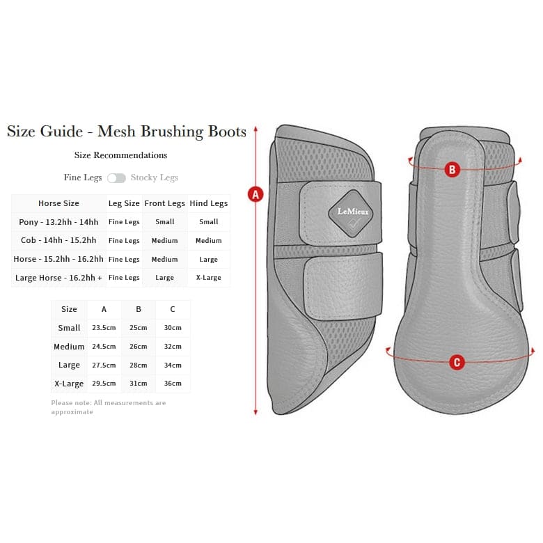 LeMieux Mesh Brushing Boots Lightweight Schooling Splint Black/White ...