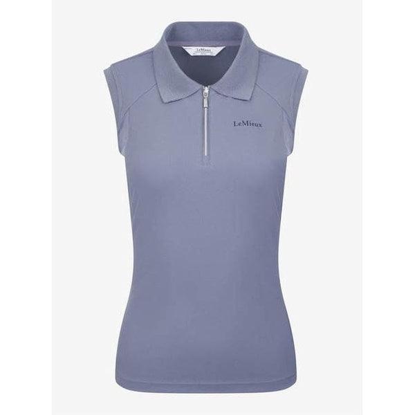 LeMieux Sleeveless Sport Polo Shirt Technical Wicking Riding Top Summer ...