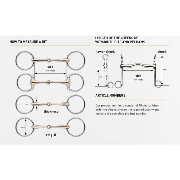 Neue Schule Thoroughbred Weymouth Double Bridle Horse Curb Bit Gentle ...